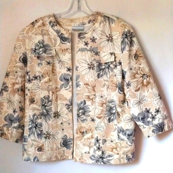 Alfred Dunner | Tops | Alfred Dunner Jacket Top Contemporary Neutrals ...